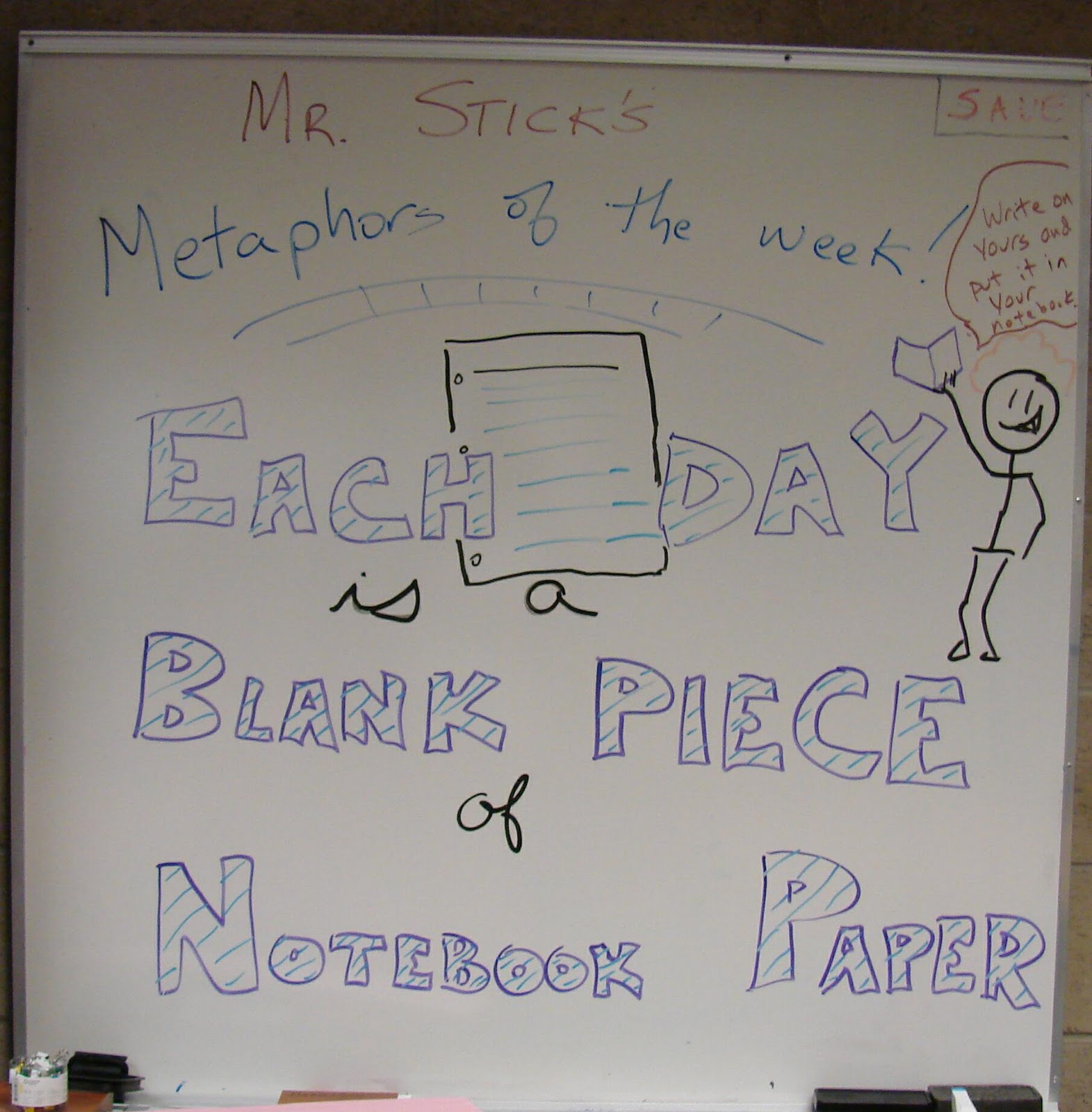 Teach Writing Right: Week #5--Metaphor of the Week--Thanks, KCH