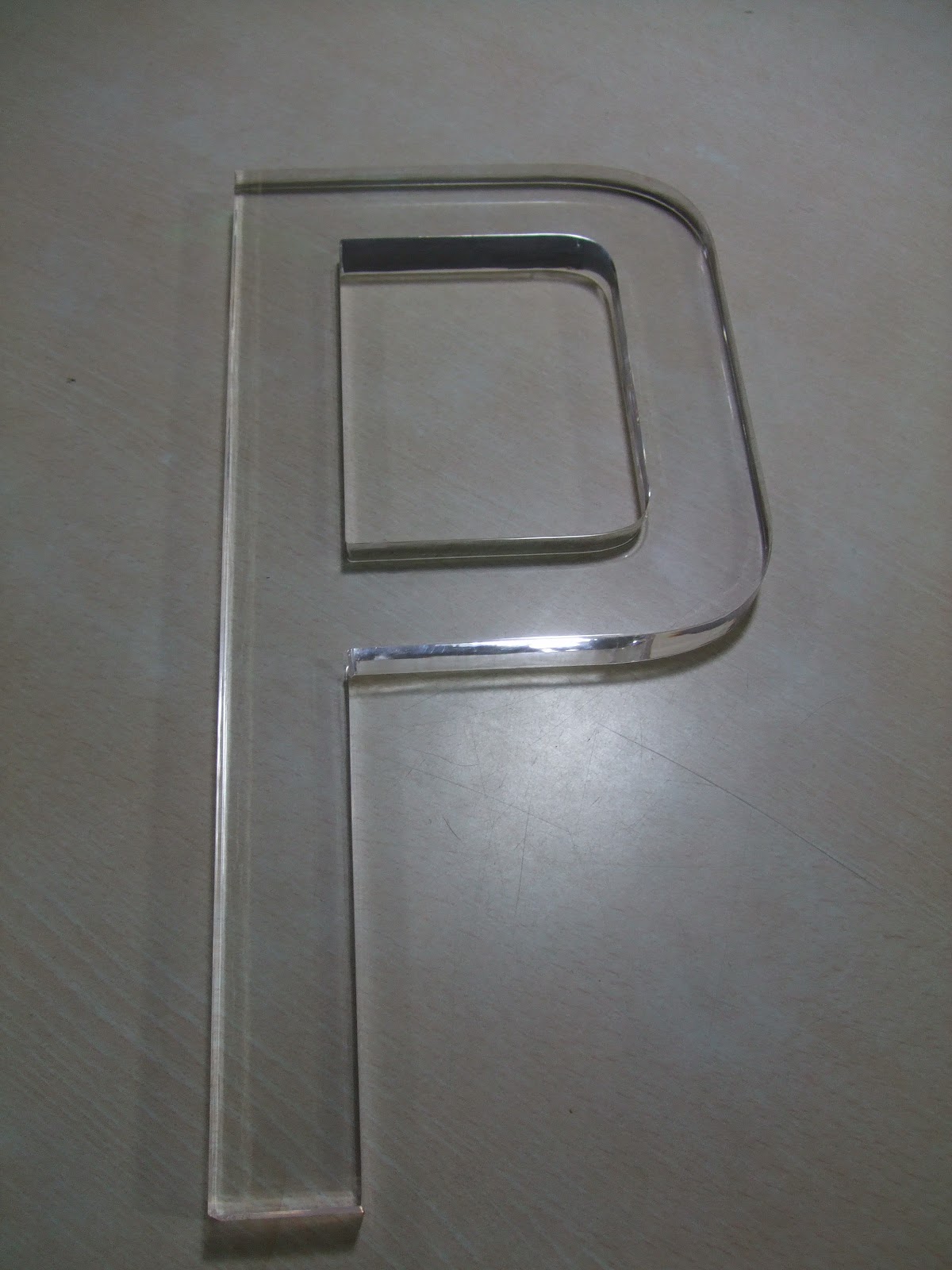 Acrylic sign letter, CNC cut letter
