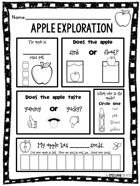 Emily Jane Creates: APPLE EXPLORATION FREEBIE