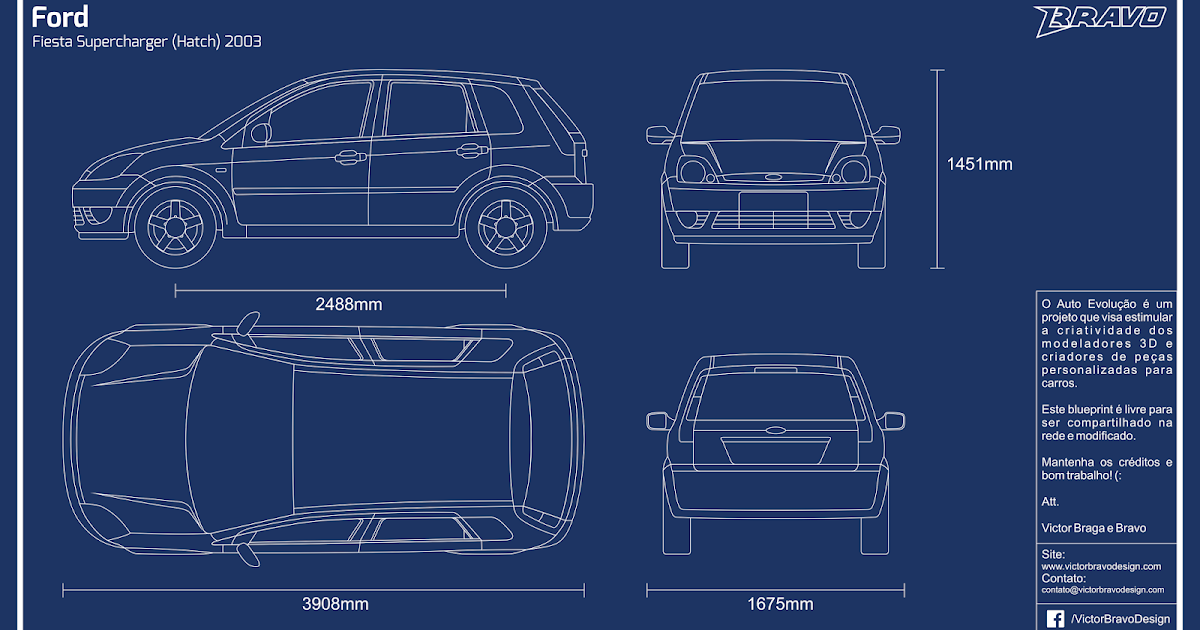 Victor Bravo Design: Auto evolução - Blueprint Ford Fiesta Supercharger ...