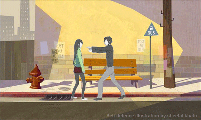 self defense illusration GIF