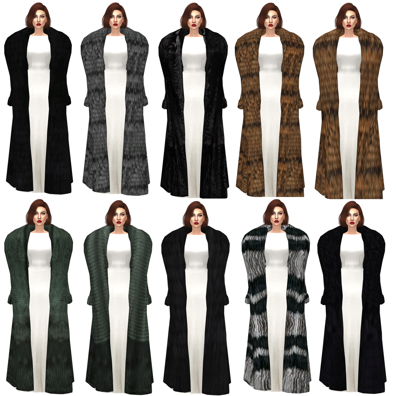 Sims 4 CC's - The Best: Accessory Fur Coats, Ponchos, Capes and More by ...