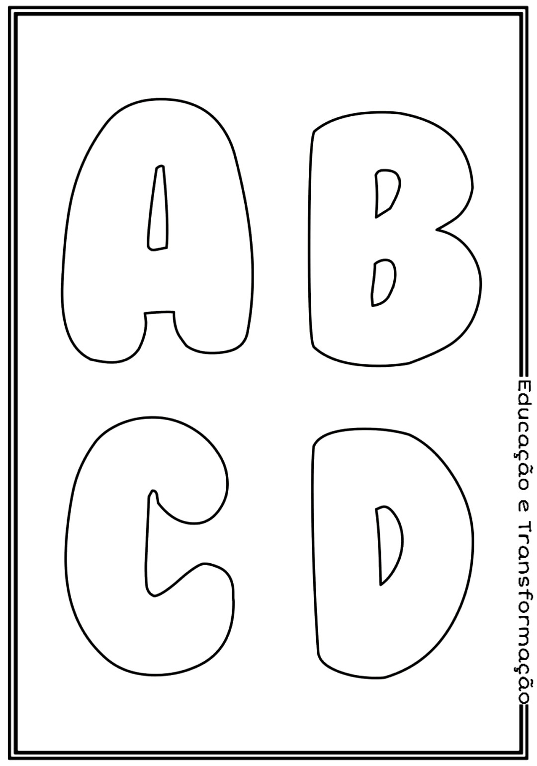 Alfabeto: moldes Moldes das letras do alfabeto... ~ Atividades Escolares