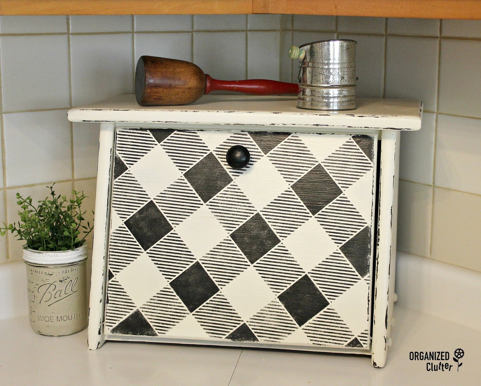 Bread Boxes Upcycled with Paint, Stencils & Chicken Wire - Organized ...