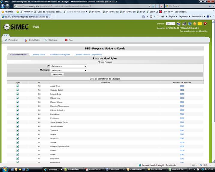 GEQAP: Como acessar o SIMEC para preenchimento do Termo de Compromisso - PSE