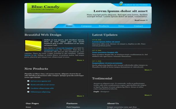 Abstract Space Black CSS Website Template