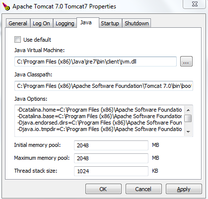 How to Change JVM Heap settings of apache tomcat in Wndows - AdminCool