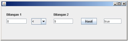 Java dan Android: Cara Membuat Program operator pembanding dari Java