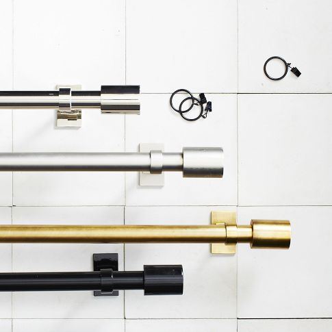 nicolebvintage: Modern Gold Curtain Rods