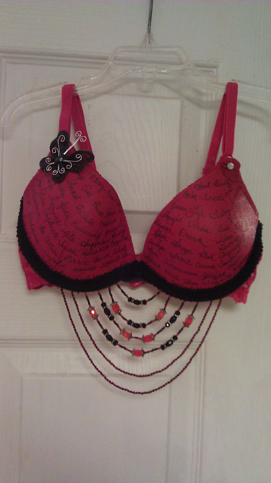 Rita Hutcheson-Cobbs: My first painted bra project!!! Loving it...