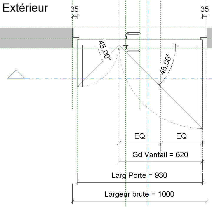Revit-Mémo: Revit 2017_Porte tierce_Embrasure variable