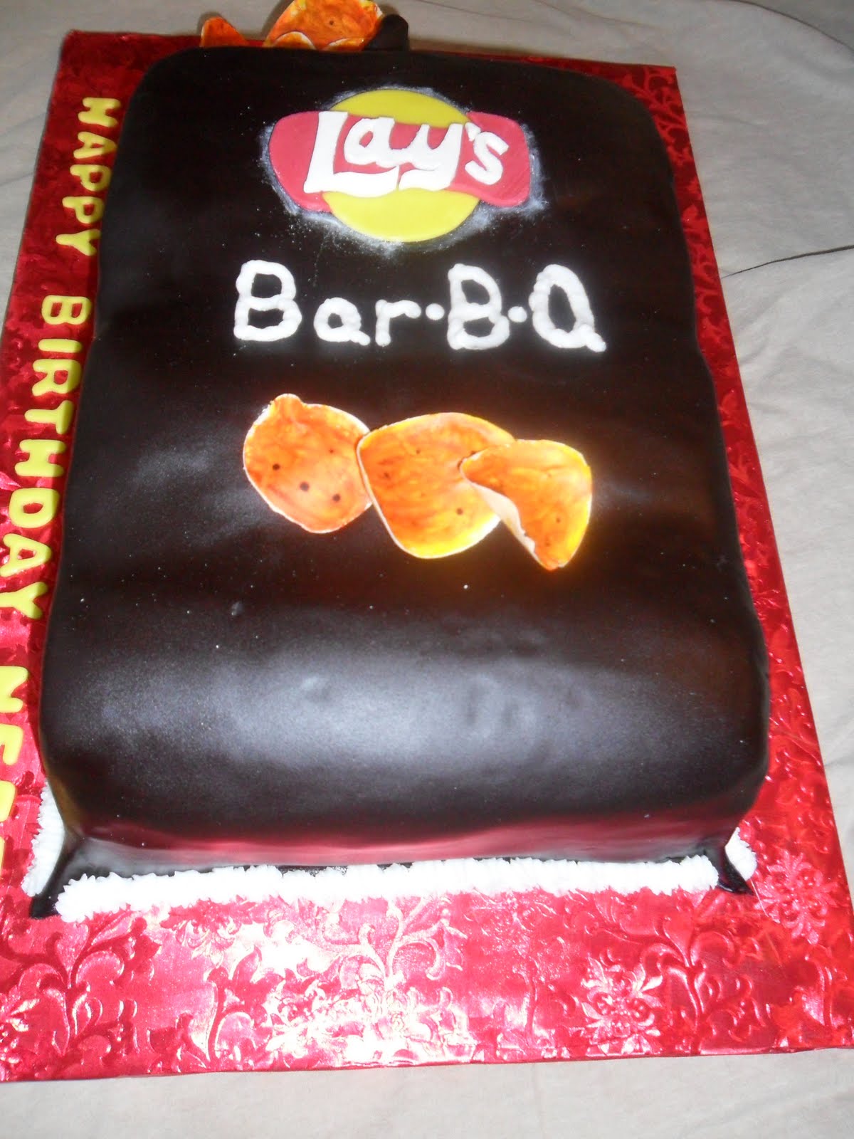 Larry the Cake Guy: Lay's Barbecue Potato Chips Cake