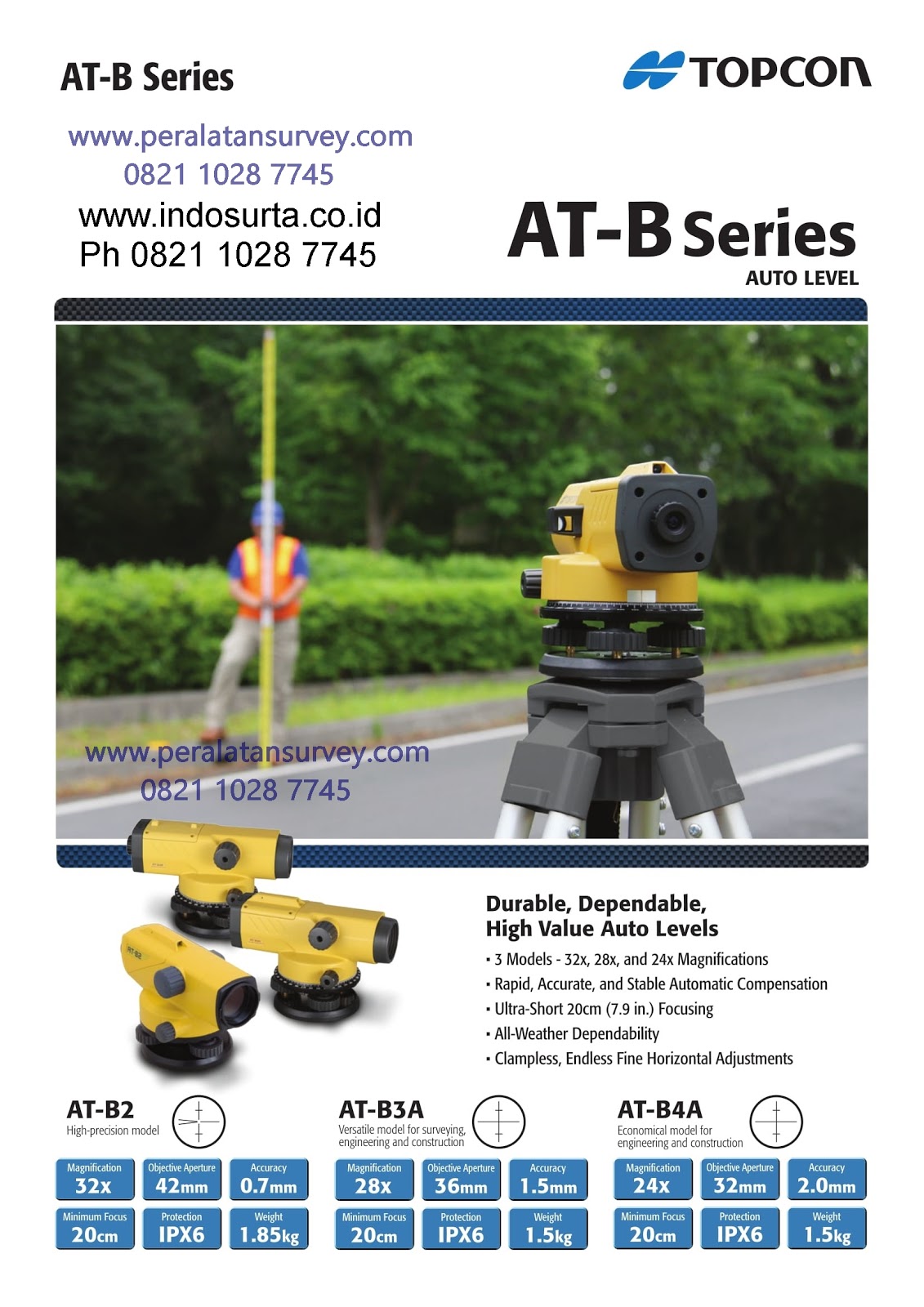 JUAL || TOPCON AT-B2 || AT-B3 || AT-B4 Auto Level Engineer Supply ...