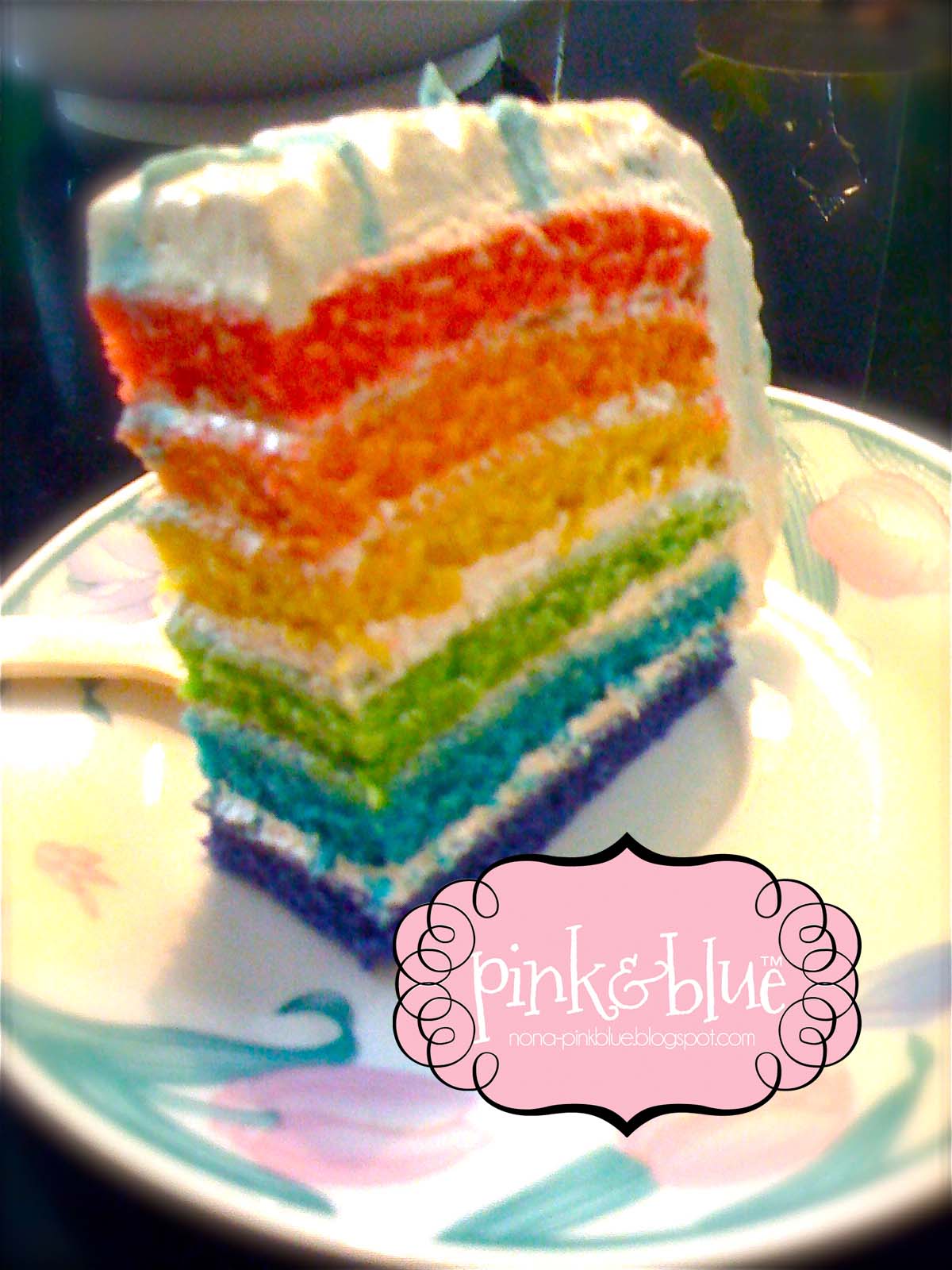 pink&blue: Rainbow Cake & Strawberry Tiramisu