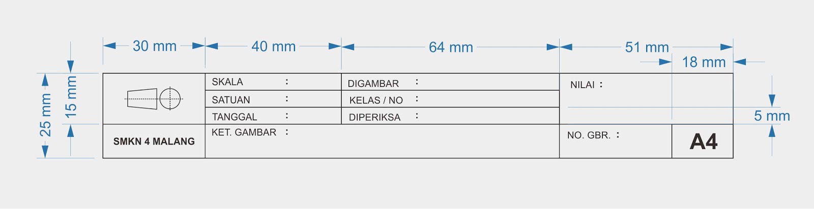 Pengertian Etiket Gambar Etiket Gambar Teknik Atau Kepala Gambar