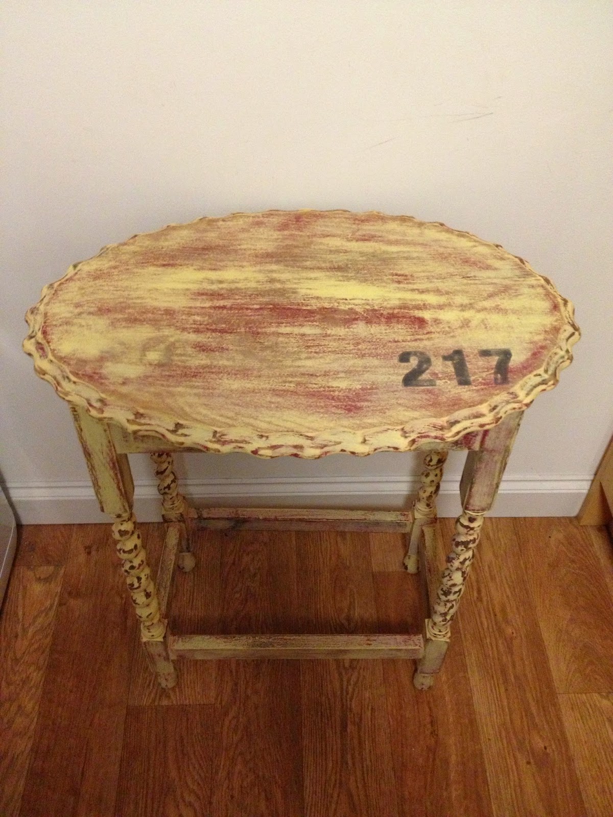 Spesh-chic: Heavy Distressed Pie Crust Table Step By Step And The Hand ...