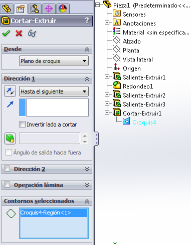 Extruir saliente / Extruir corte / Redondeo completo ~ Aprender ...