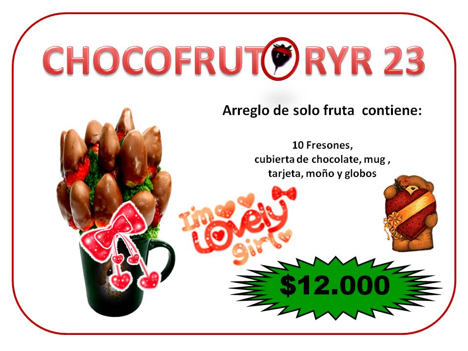 CHOCO FRUTAS RYR: CATALOGO 1 CHOCO FRUTAS RYR