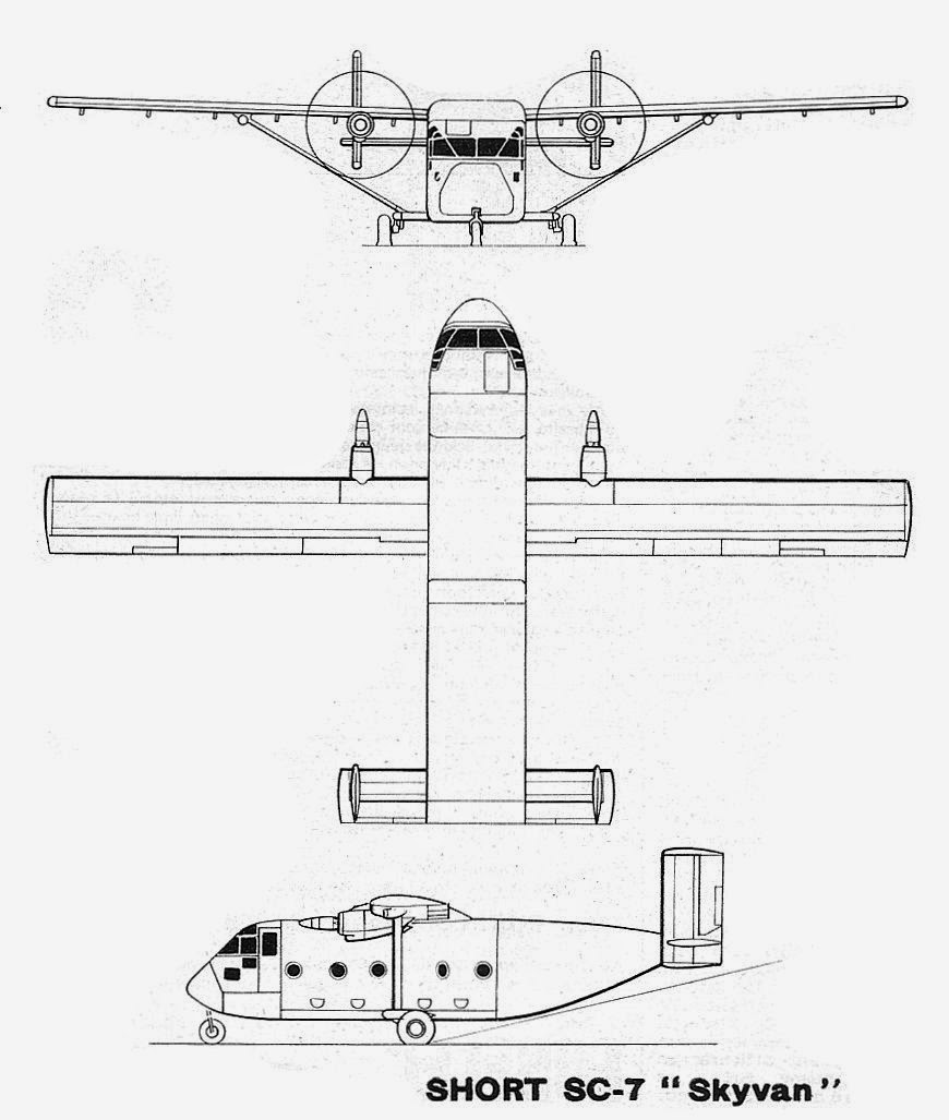 AIRPLANE SCALE MODELKIT: SHORT SC-7 Skyvan