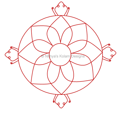 Nithya's Kolam Designs: Kolam 80: Navagraha Kolam | Kethu Bhagavan ...