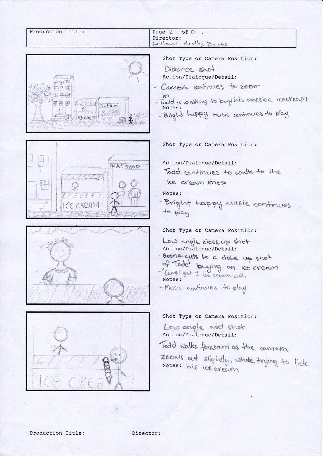 Storyboards - Year 9 Creative Media