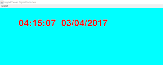 Digital Clock Java Using Applet - PROGRAMMING