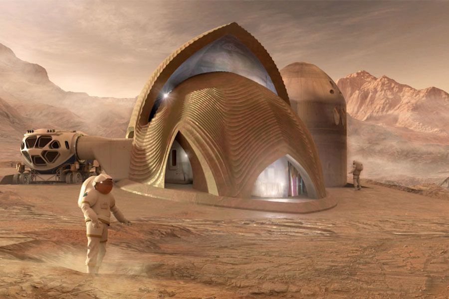 New projects of future houses of Mars are presented