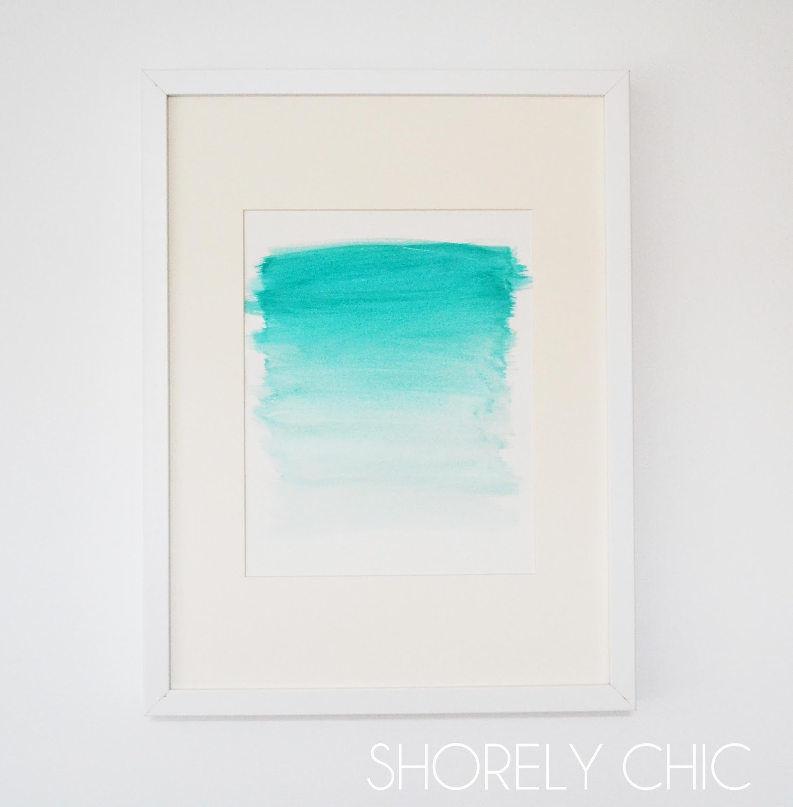 Shorely Chic: DIY ART - OMBRE WATERCOLOR