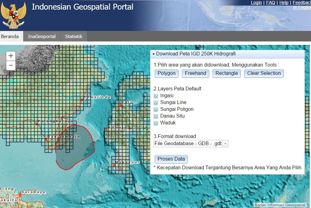 DOWNLOAD PETA RUPA BUMI INDONESIA (RBI) "GRATIS"