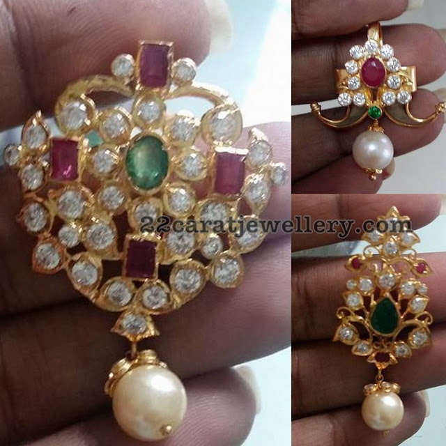 Simple CZ Pendant Sets - Jewellery Designs