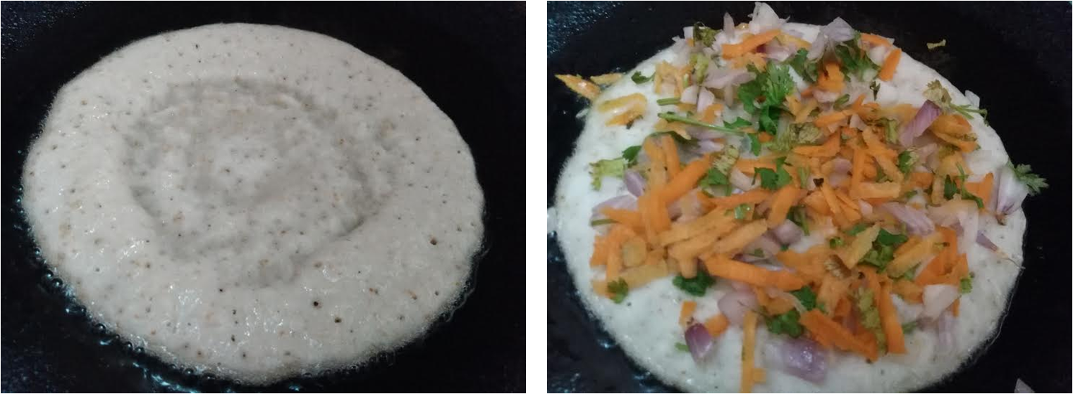 Brown Bread Oothappam / Bread Veg dosa - Bhojana Recipes