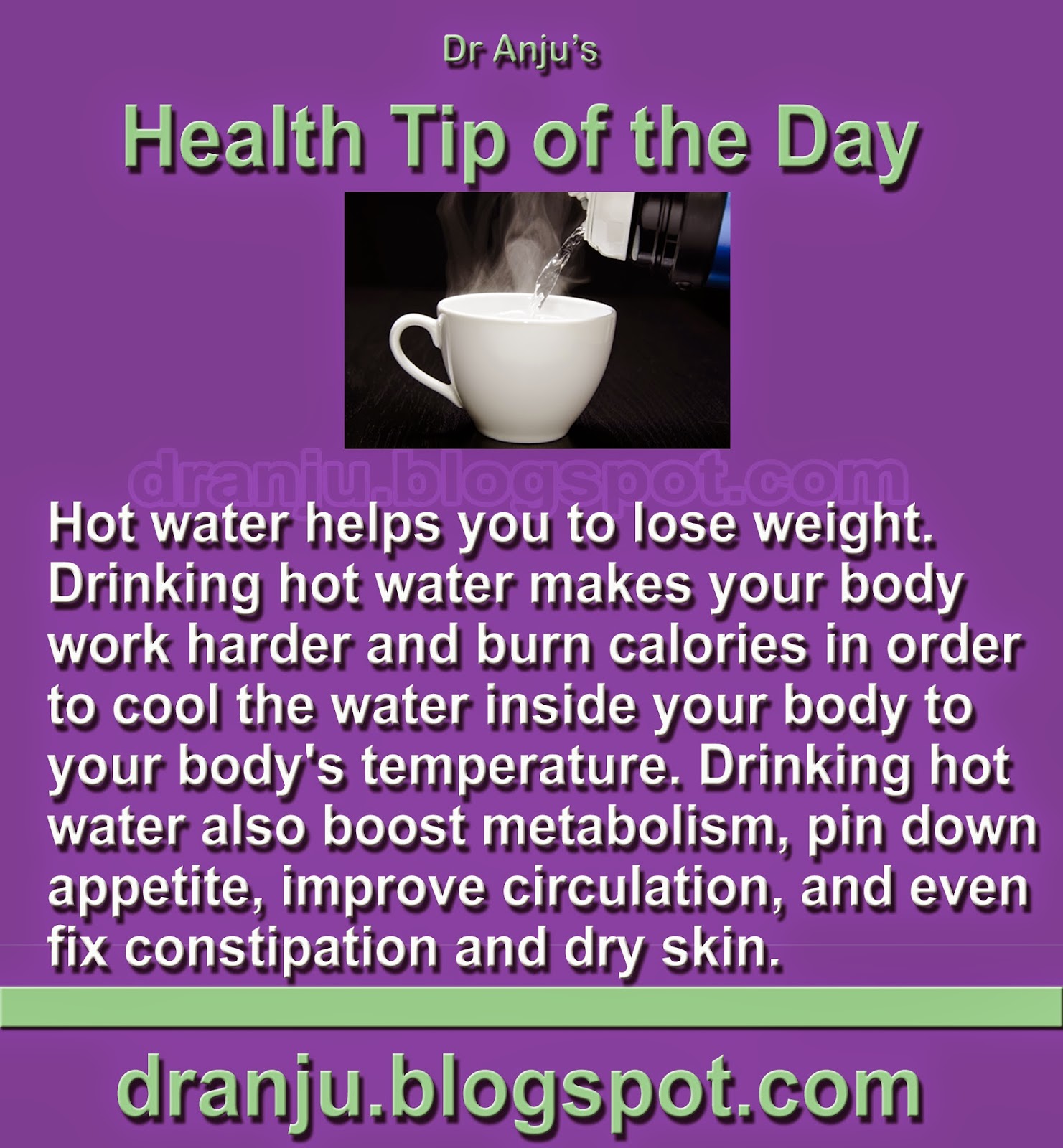Dr Anju's Health Tips: Health Tip of The Day - 14th October