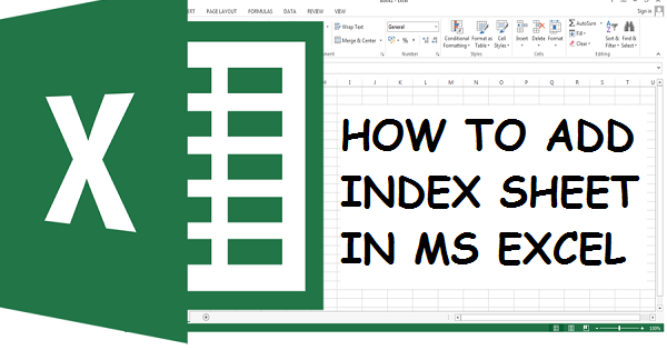 HOW TO CREATE INDEX SHEET IN MS EXCEL SIMPLE TAX INDIA