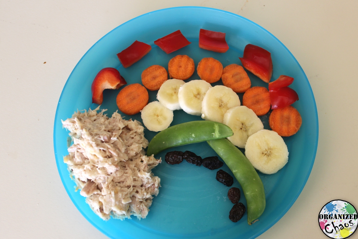 rainbow lunch - healthy kid-friendly meal | Organized Chaos