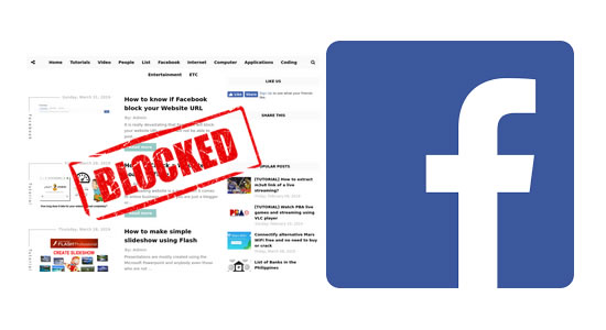 TUTORIAL: How to know if Facebook block your Website URL