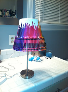 markers, glue, and tying shoes: Crayola Lamp