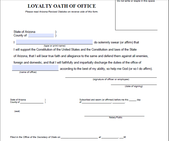 Read Random find: Arizona’s loyalty oath now from Blog for Arizona for ...