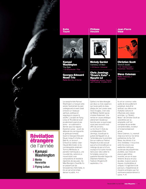JAZZ Recordings: Jazz Magazine, Mejores discos año 2015-CHOC
