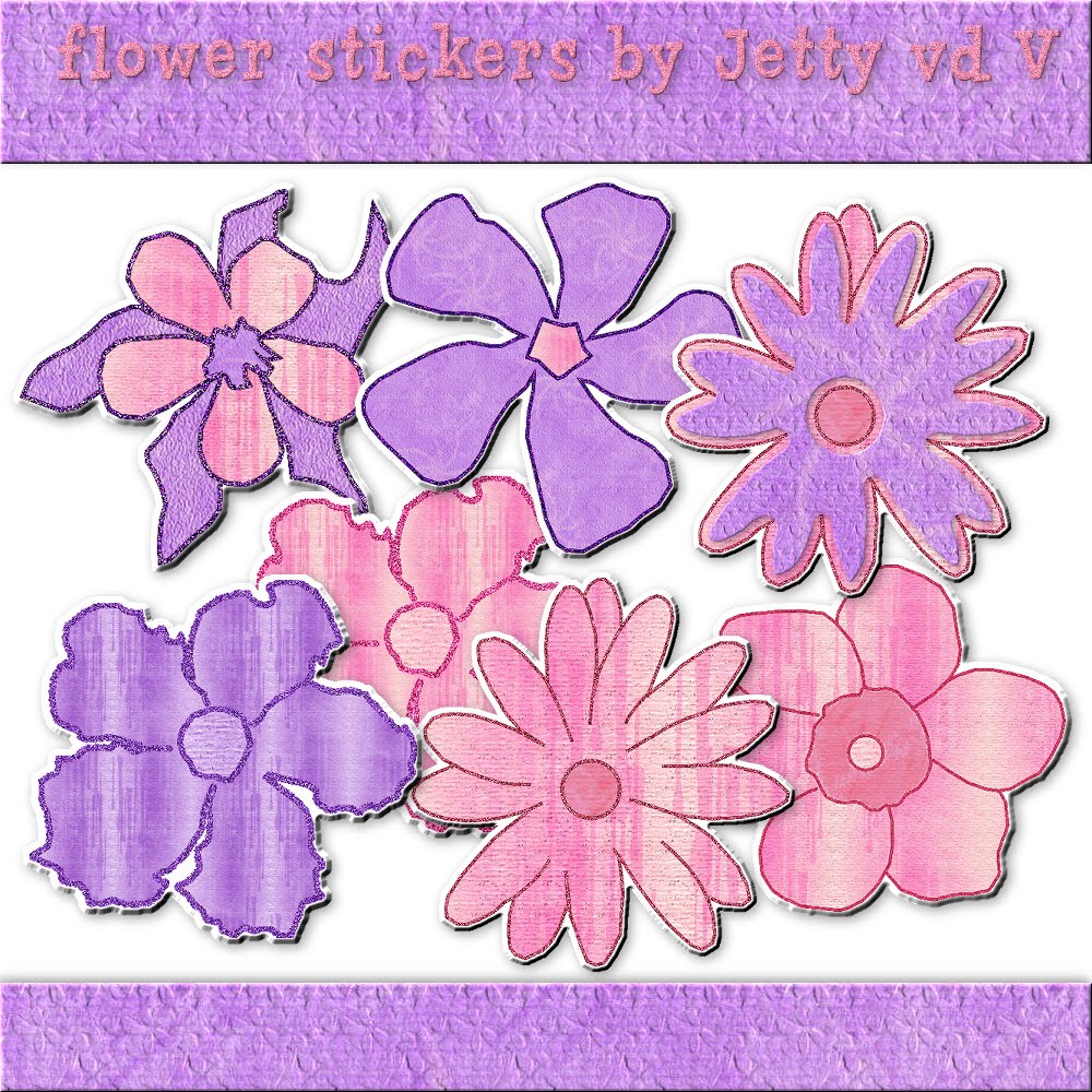 Graphics by Jetty: scraps and stuff: Flower Stickers (psp) for Scrapbooking