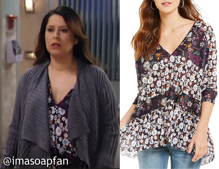 Robin Scorpio-Drake's Floral Print Tunic - General Hospital, Season 54 ...