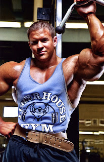 Jeff Long in blue ribbed tanks Powerhouse Gym, super sexy