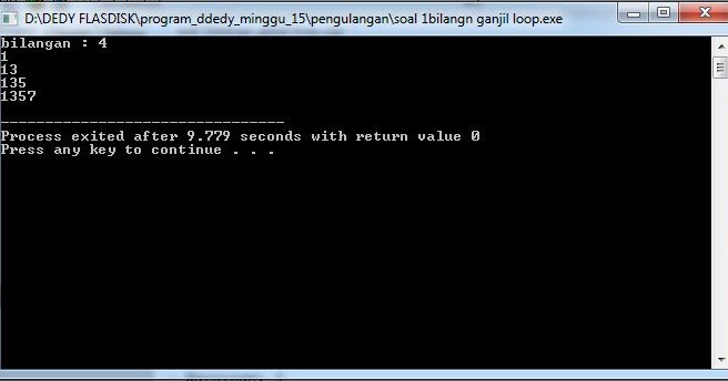 Program menampilkan bilangan ganjil (looping) pada c++ - NayahCawa