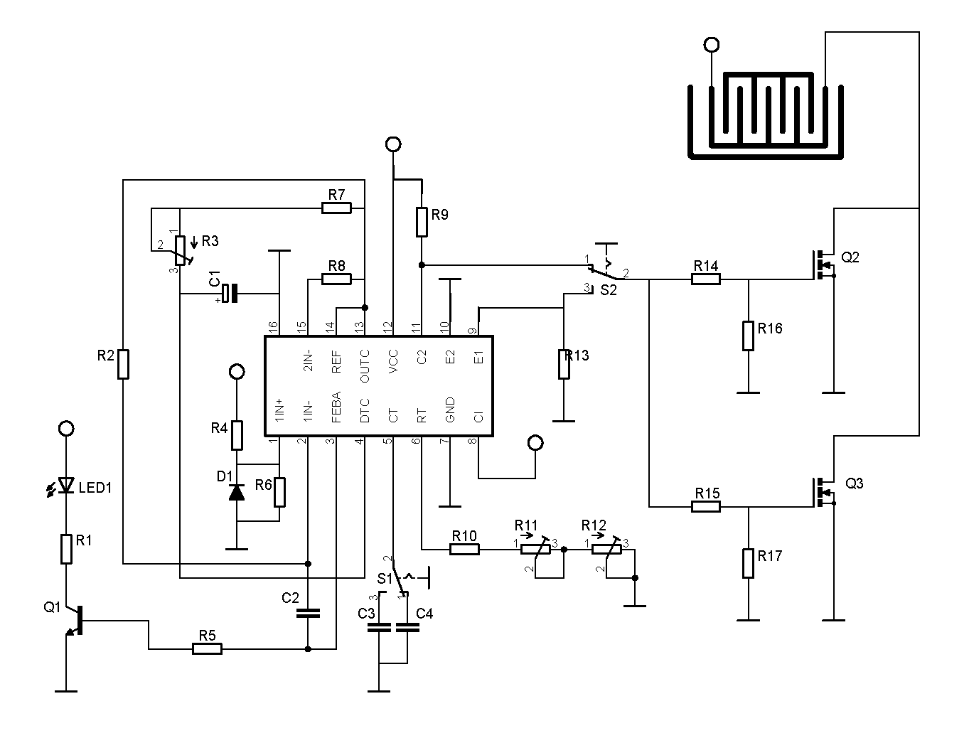 Eagle3D Team-vag704: TL594 γεννήτρια PWM
