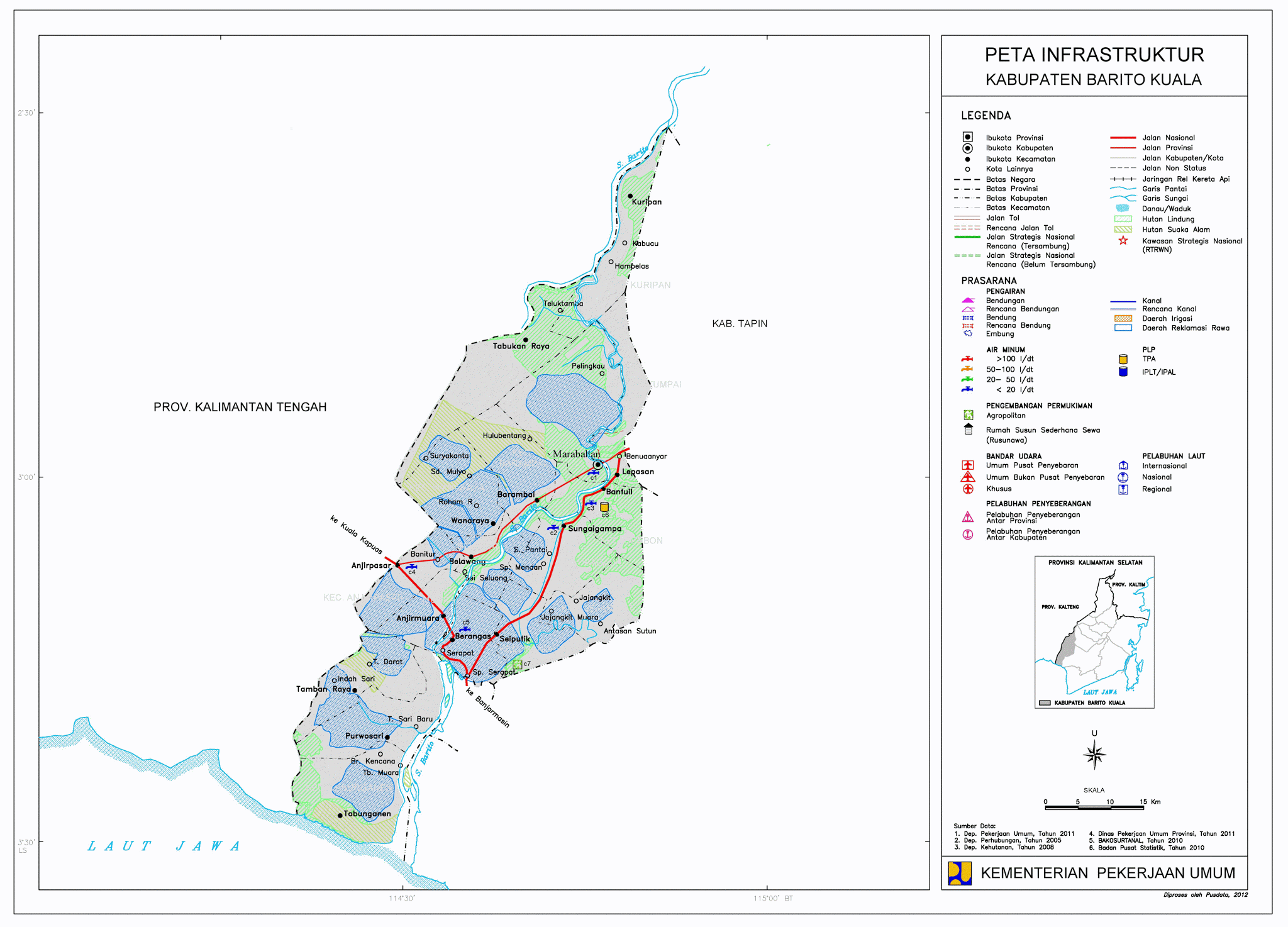Peta Kabupaten Barito Kuala