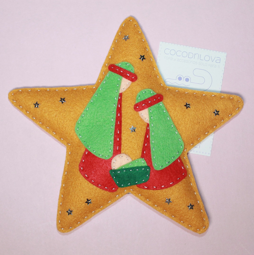 cocodrilova: nacimiento de fieltro estrella