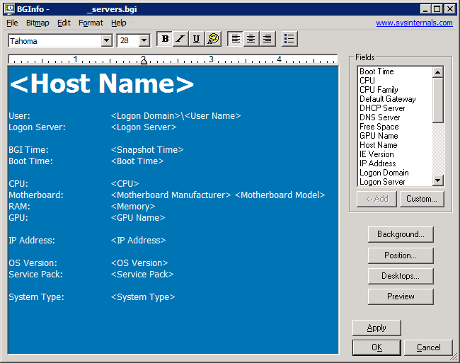 TeamXchange: An Intrrduction to SysInternals' BGinfo Tool!!!!