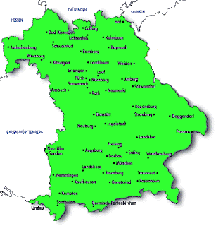 Map of German Province: Map of Bayern Province