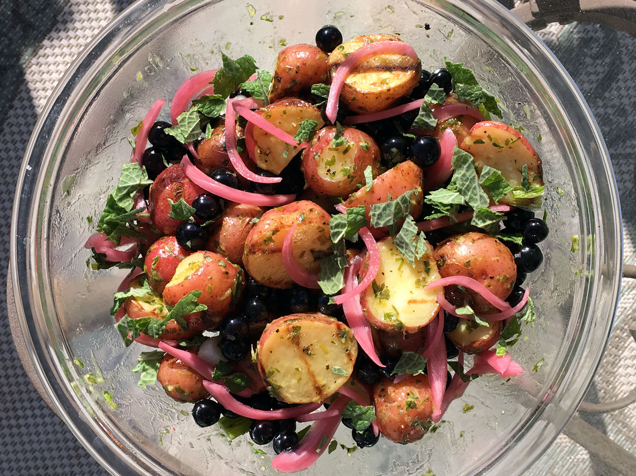 This and That: Grilled Potato Salad with Blueberries (yeah, you read ...