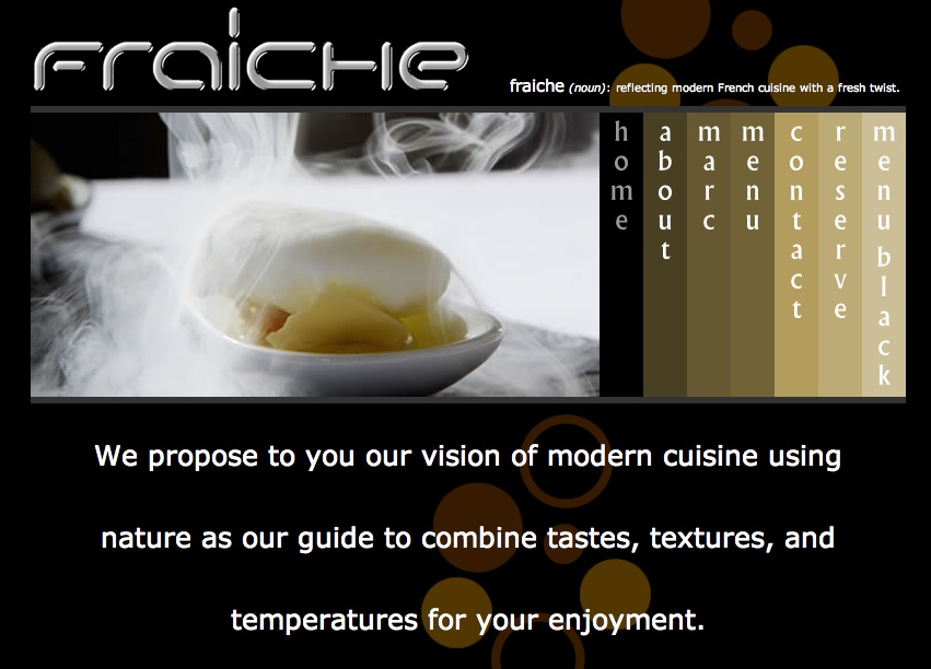 HUNGRY HOSS: Fraiche – Menu Black