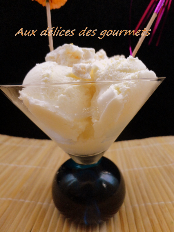 Aux délices des gourmets: GLACE A LA MERINGUE ET A LA CRÈME